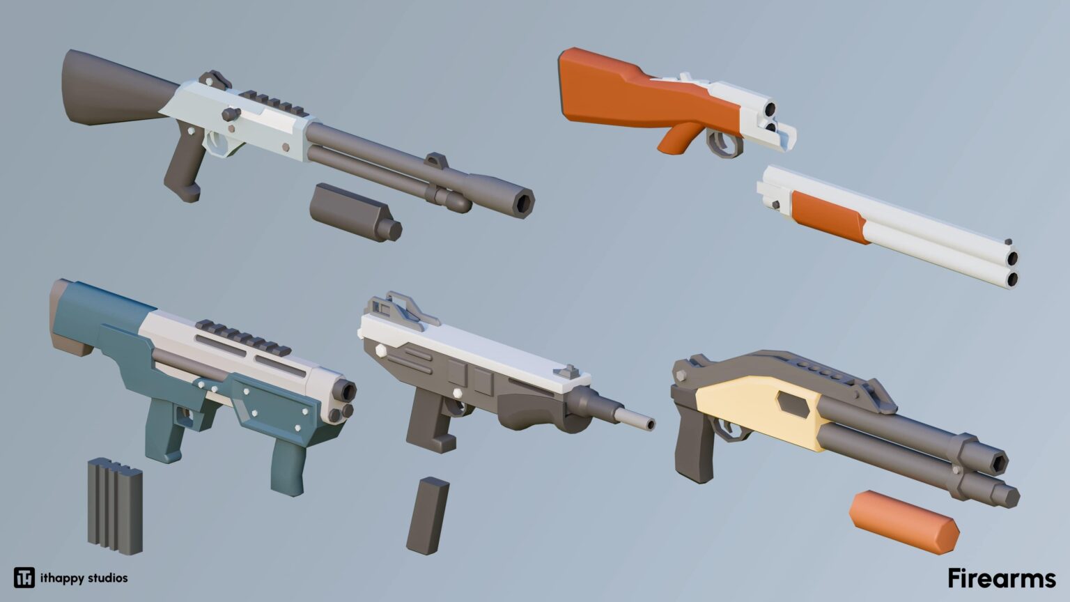 Firearms Pack | Low-Poly Weapon Models for Unity & Unreal