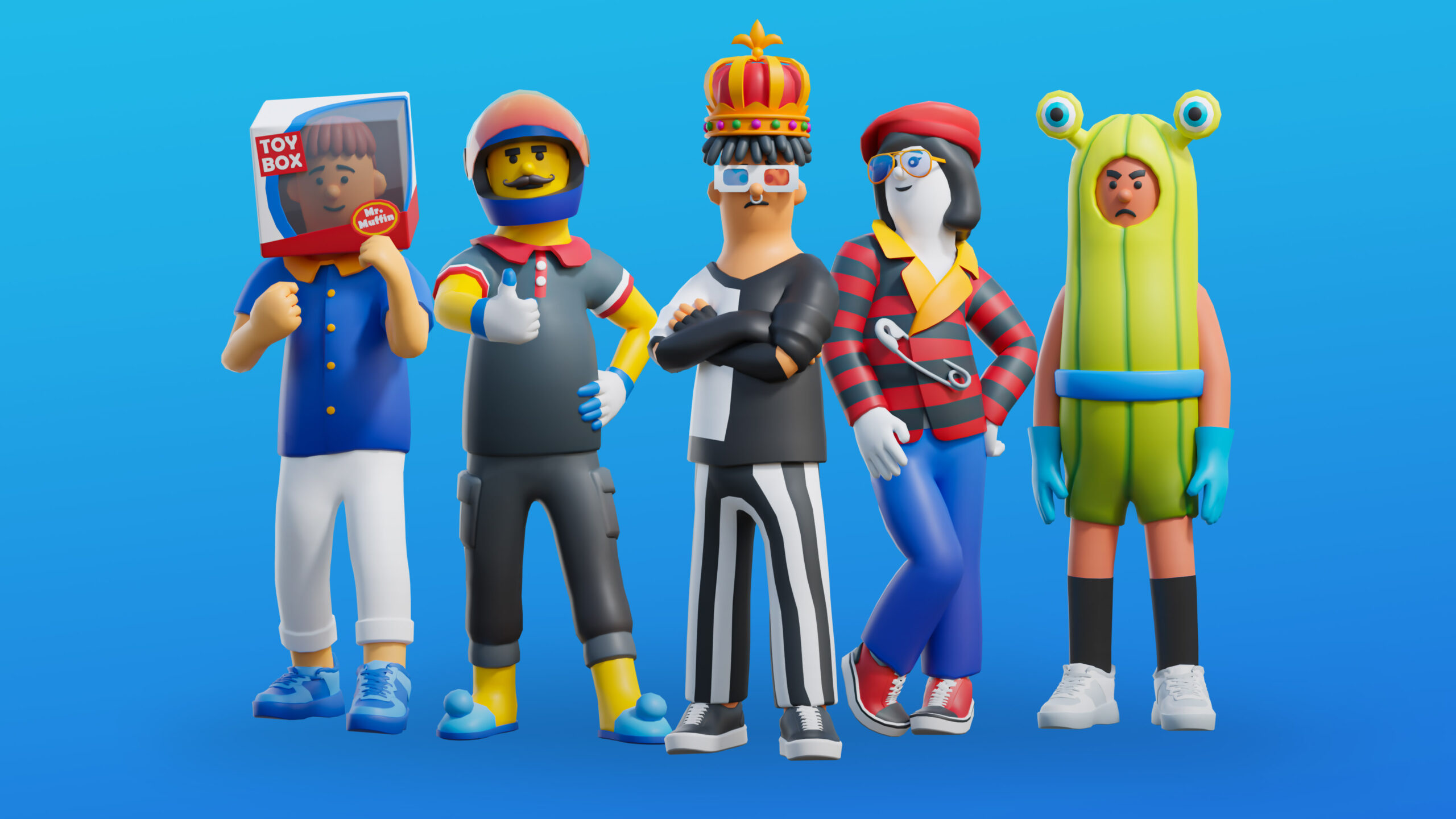 Cartoon Low-Poly Characters | Handy-made & Mixamo animations